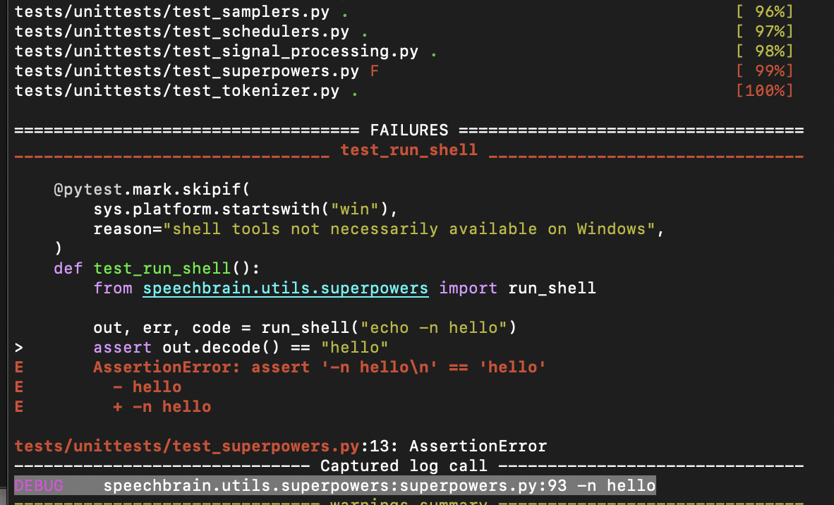 DEBUG speechbrain.utils.superpowers:superpowers.py:93 -n hello · Issue #1373 · speechbrain ...