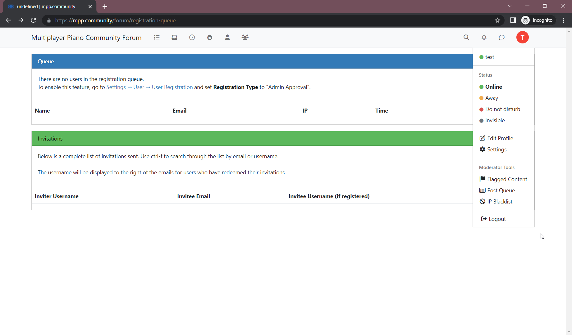 Registration Queue Missing From Moderator Tools · Issue 11714 · Nodebbnodebb · Github 2188
