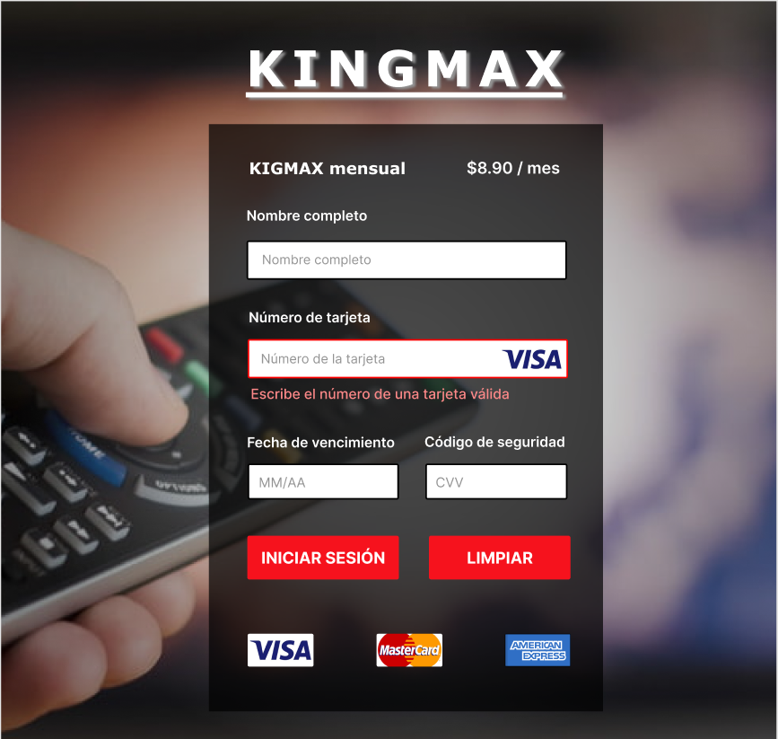 GitHub - fifete/Card-validation: Validador de tarjeta 💳 en el contexto de 📽KINGMAX orientada al ...