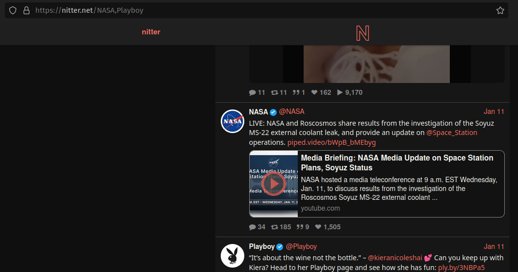 Can't view multiple accounts at once anymore? · Issue #770 · zedeus/nitter · GitHub