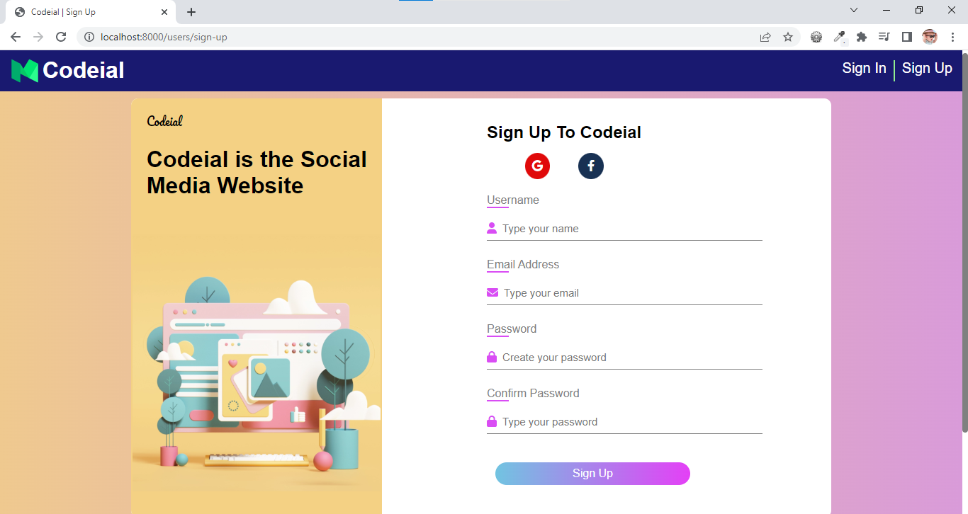 Github Zeyakarimcodeial It Is A Social Media Website Which Offers Many Cool Features Like A 
