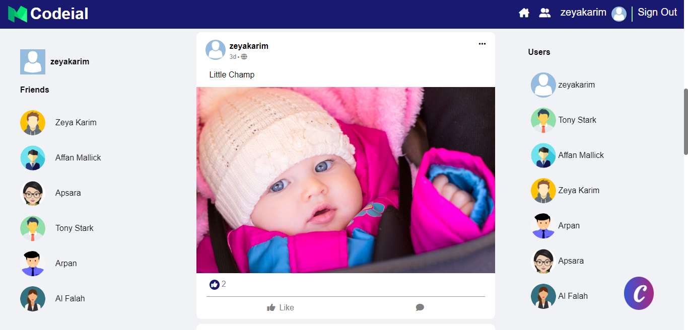 GitHub - zeyakarim/codeial: It is a social media website which offers many cool features like a ...