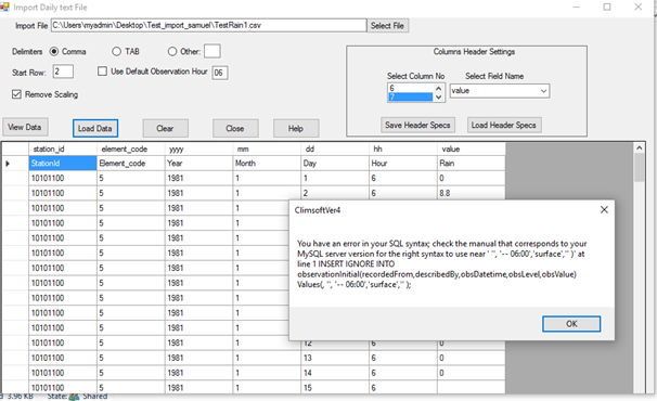 Import External Data Of Different Structure Into Climsoft Version 4 · Issue 206 · Climsoft