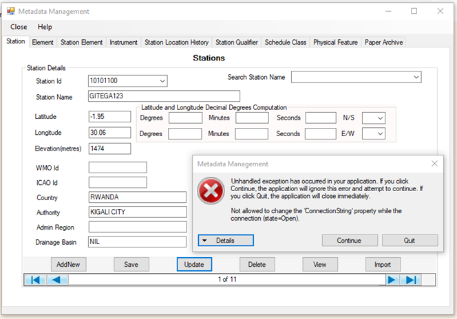 Updating station metadata after import · Issue #516 · climsoft/Climsoft · GitHub