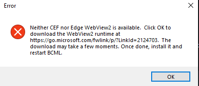 Unable to launch BCML · Issue #304 · NiceneNerd/BCML · GitHub