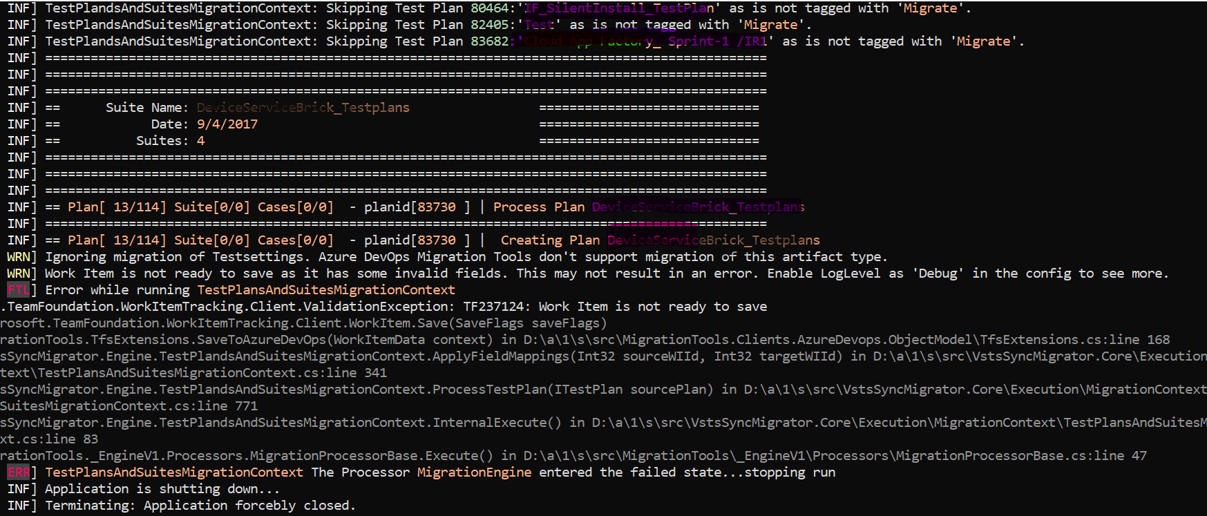 Urgent Unable To Migrate Test Plan With Test Suites Need Help · Issue 1050 · Nkdagility