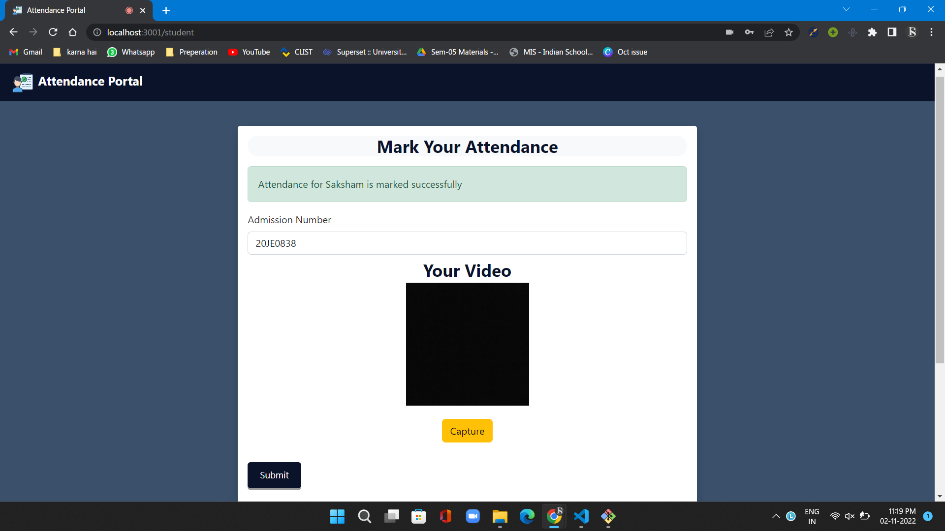 GitHub - sakshamp78/attendance-tracker