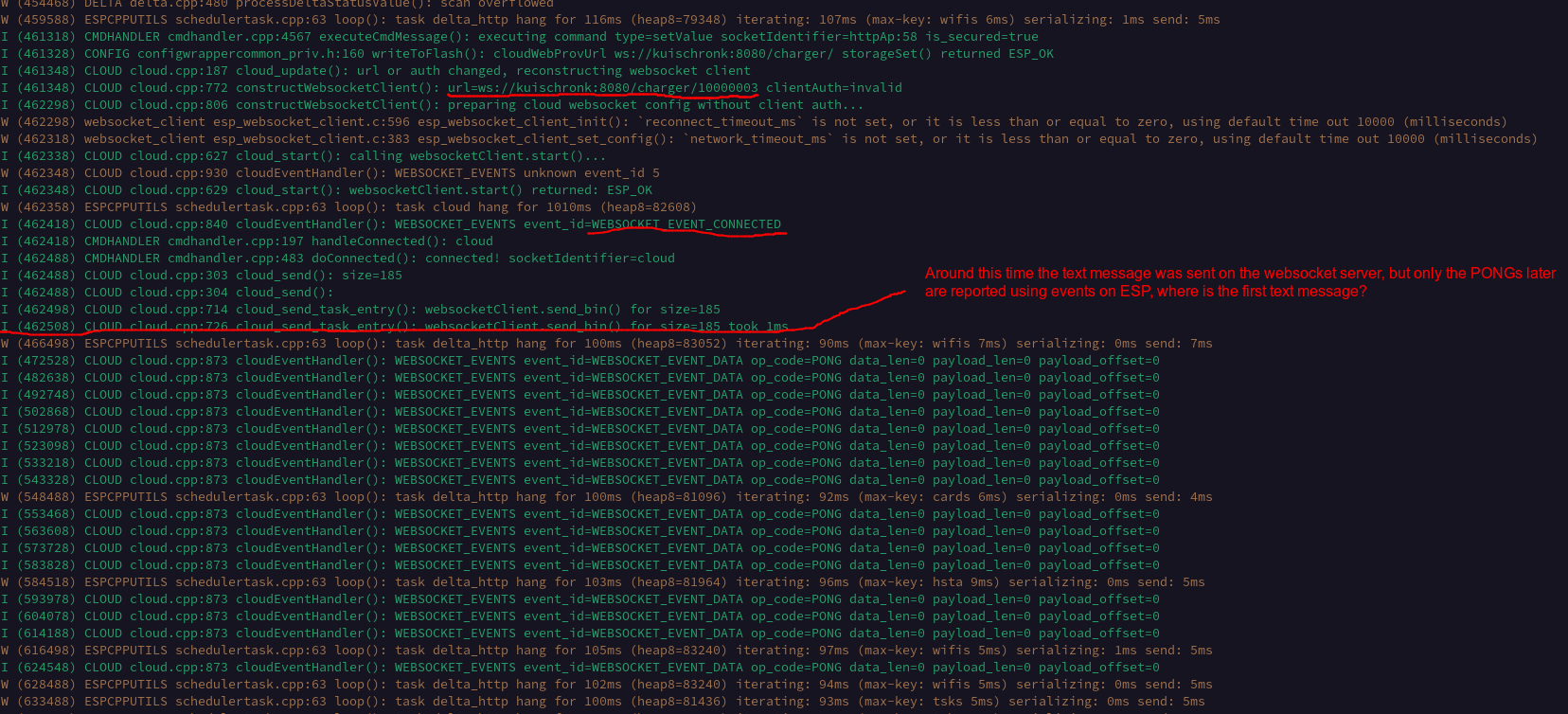 websocket client loses first text message when packed together with http response (IDFGH-11300 ...