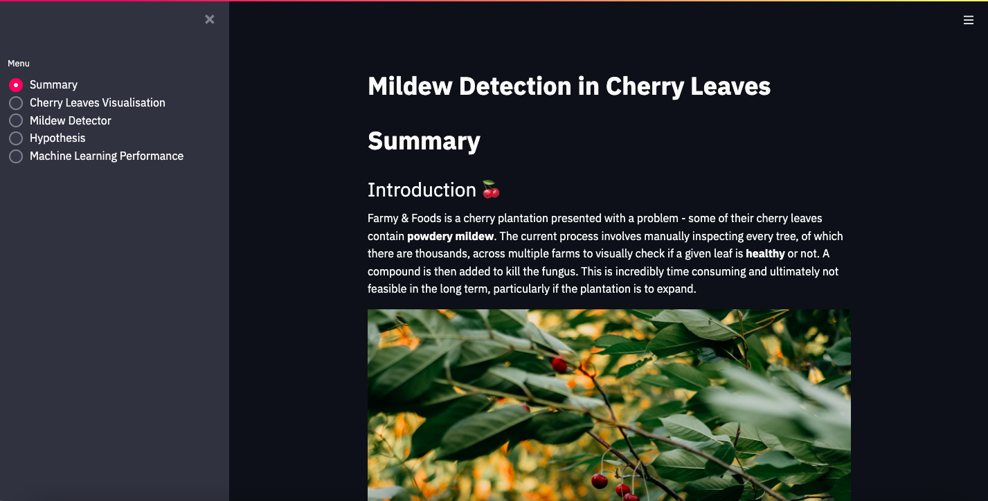 GitHub - Hasmelash95/cherry-leaves-mildew-detection: A project to use machine learning to detect ...