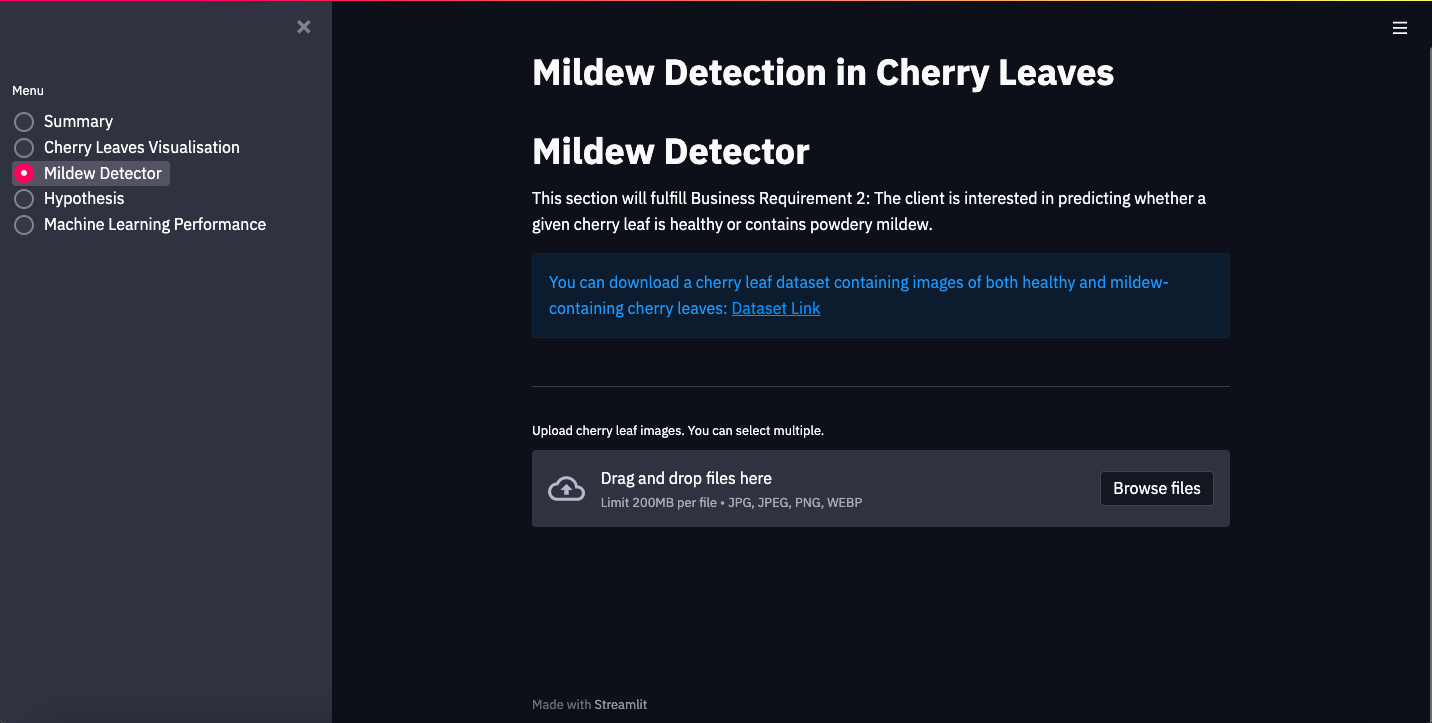 GitHub - Hasmelash95/cherry-leaves-mildew-detection: A project to use machine learning to detect ...