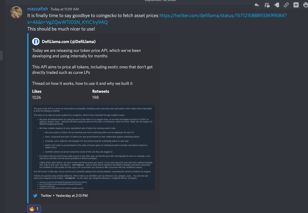RESEARCH: Deprecate Coingecko in favour of DefiLlama API for fetching Asset USD prices · Issue ...