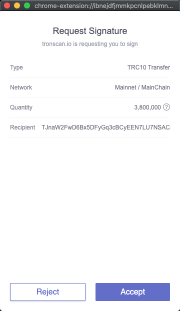 Quantity on popup doesn't match for TRC10 transfers · Issue #318 · TronLink/tronlink-extension ...