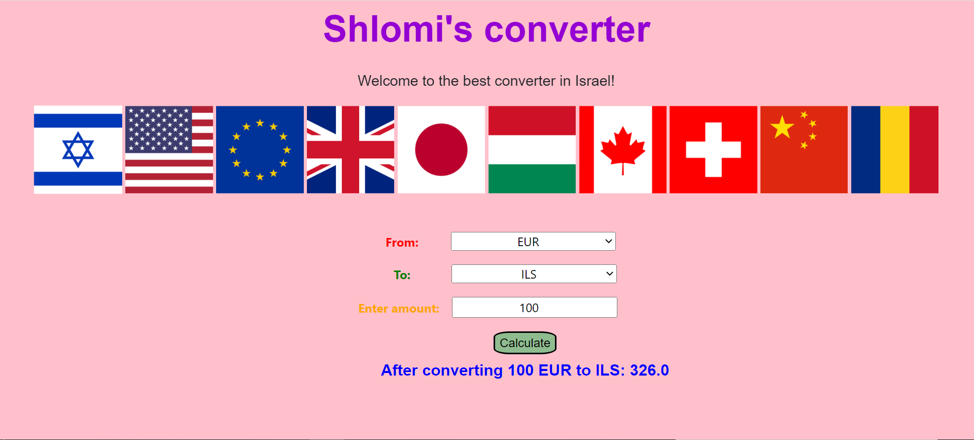 GitHub - ShlomiShakoy/Shlomi-converter: Converter using HTML and Python flask library.