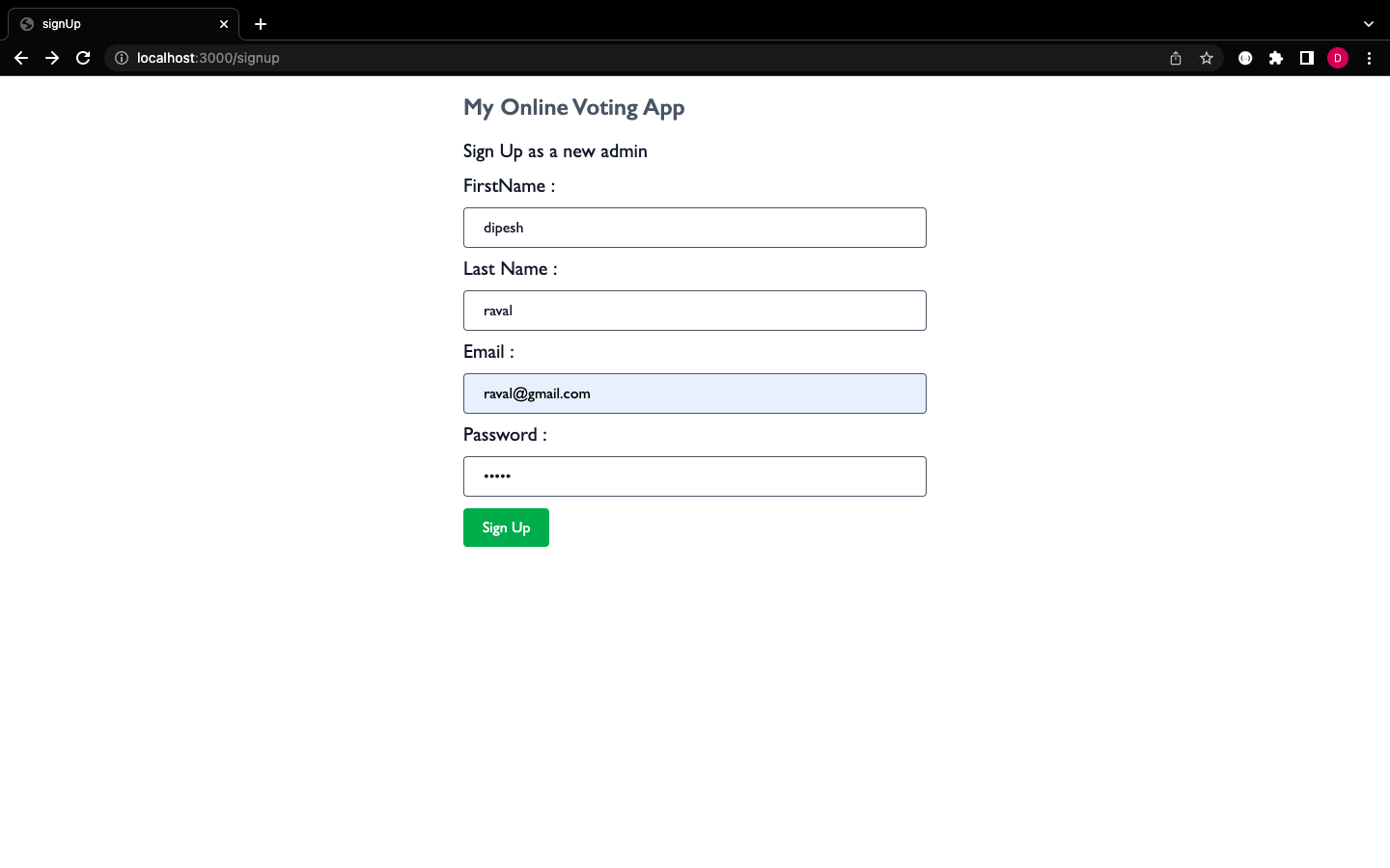 GitHub - DipeshRaval/voting