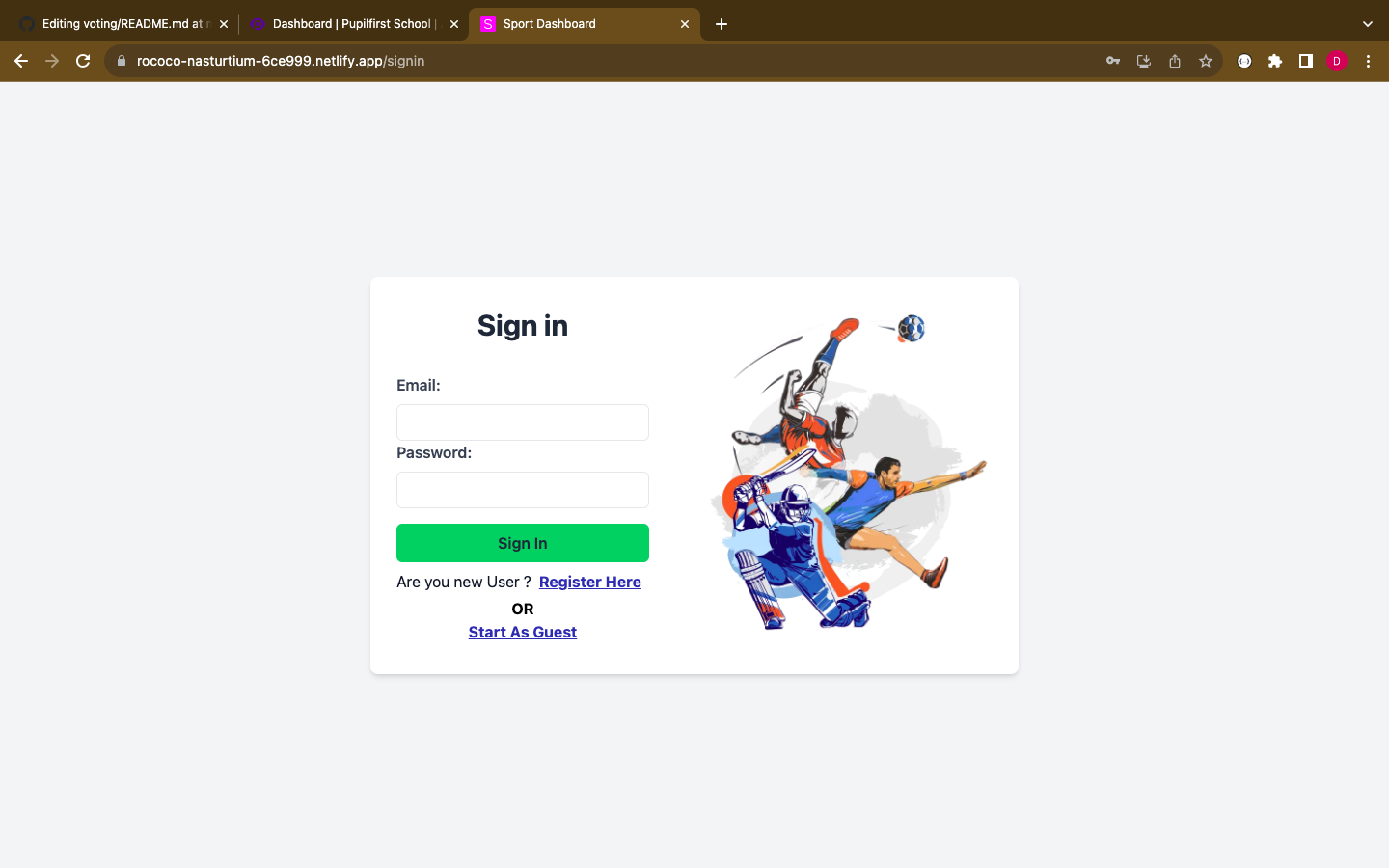GitHub - DipeshRaval/WD301-Capstone-Sport-Dashboard