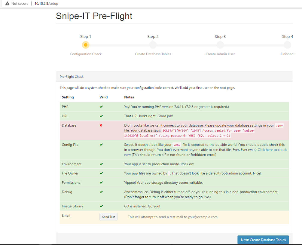 D'oh! Looks like we can't connect to your database. Please update your database settings in your ...