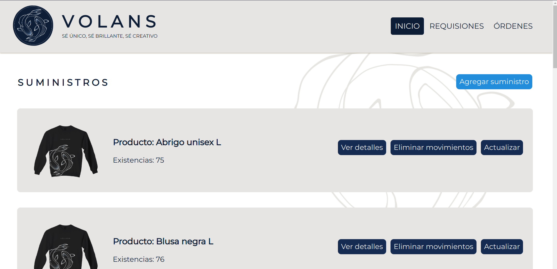 GitHub - AlinaRodriguezA/Volans-Web-App: This is a web application that manages supplies ...