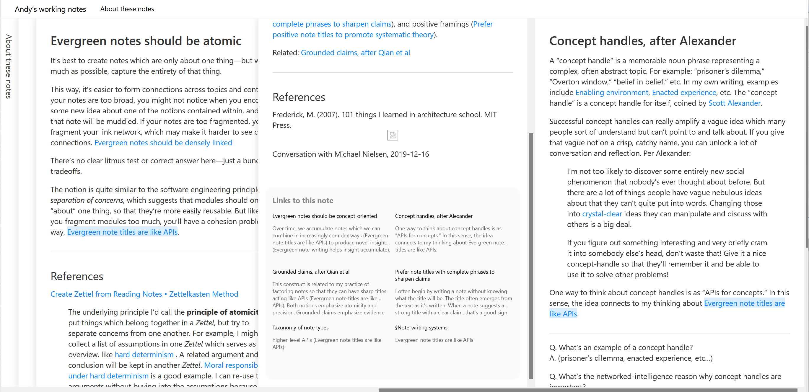 Andy Matushak mode - horizontally stacked pages · Issue #128 · jackyzha0/quartz · GitHub