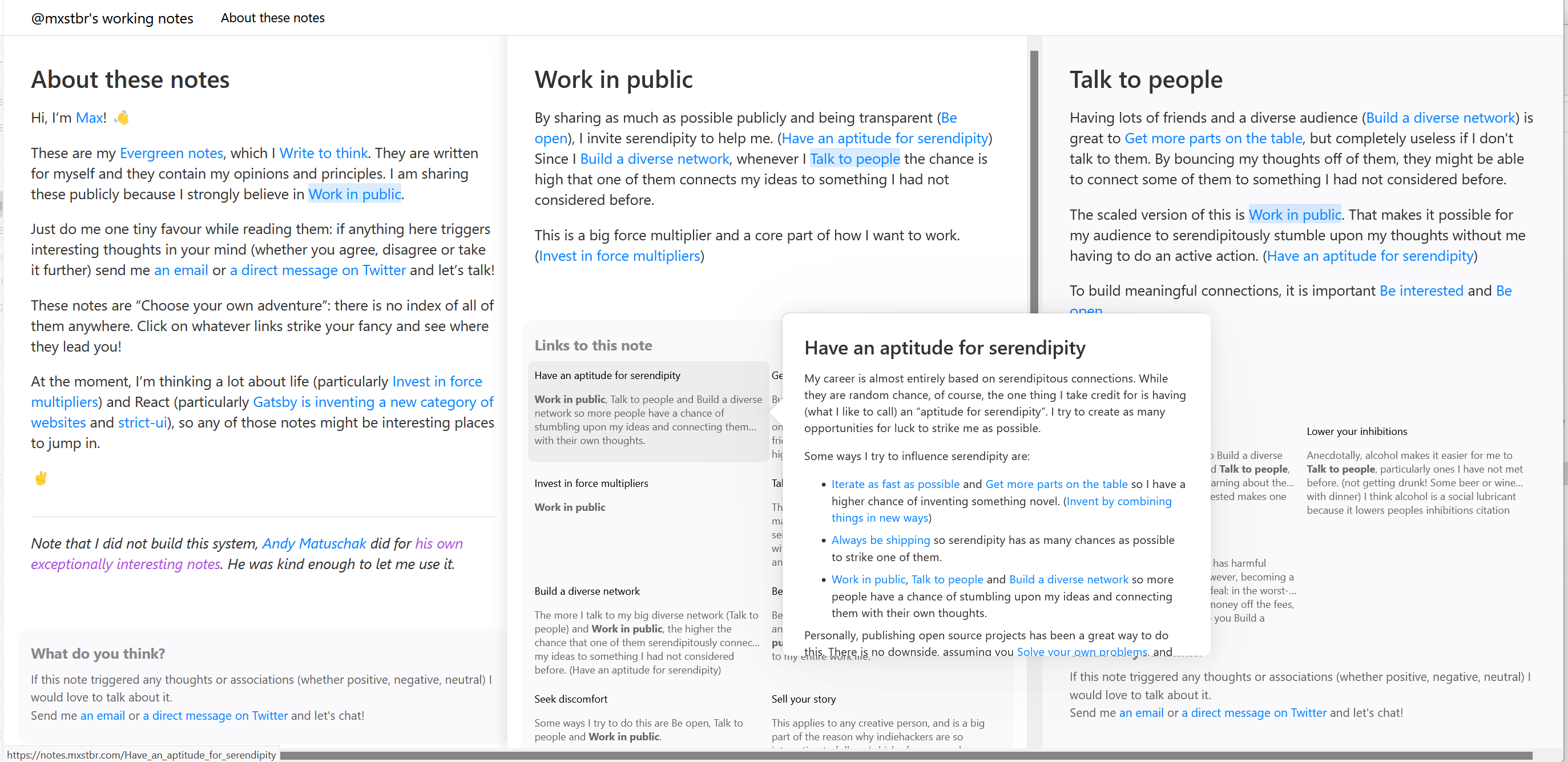 Andy Matushak mode - horizontally stacked pages · Issue #128 · jackyzha0/quartz · GitHub