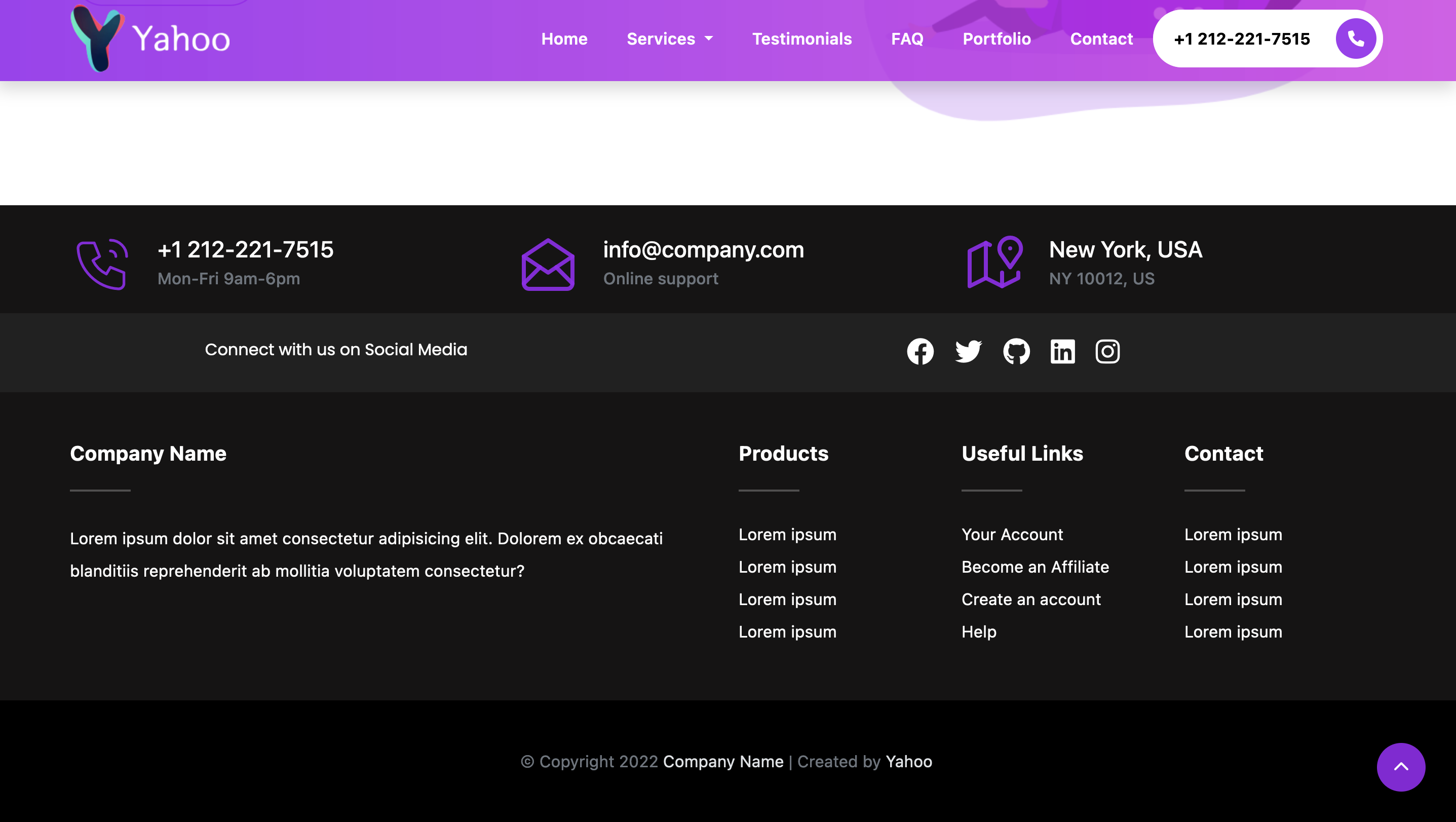 GitHub - Yahoo002/HomePage: Webpage for a Service Based Company made using HTML, CSS, Bootstrap ...