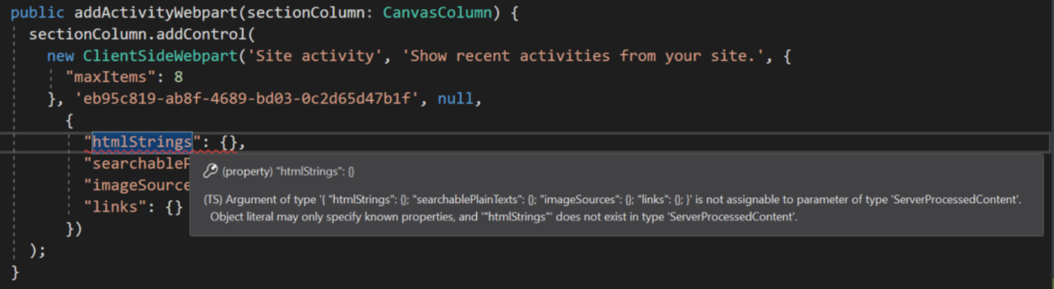 Unable To Add Site Activity Web Part Programatically · Issue 401 · Pnppnpjs · Github 8572