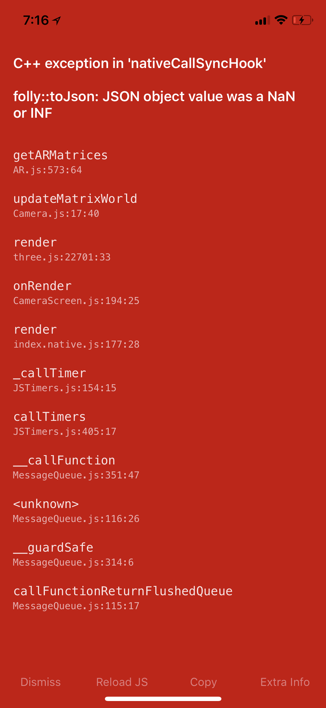 C++ exception in 'nativeCallSyncHook' · Issue #1947 · expo/expo · GitHub