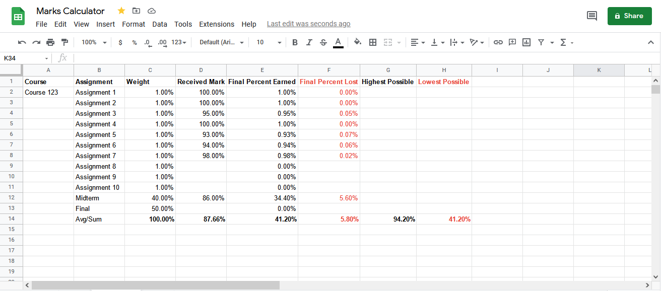 GitHub - LukeSinka/Grades-Calculator