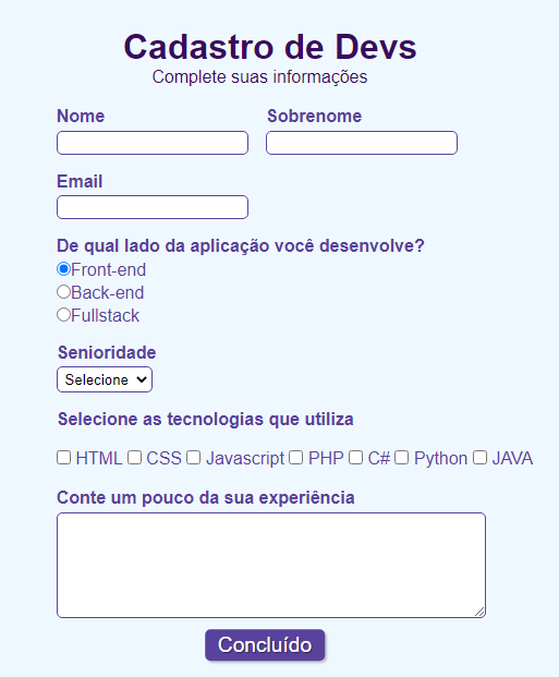 GitHub - EriveltonMatos/formulario-simples: Um formulário simples feito ...