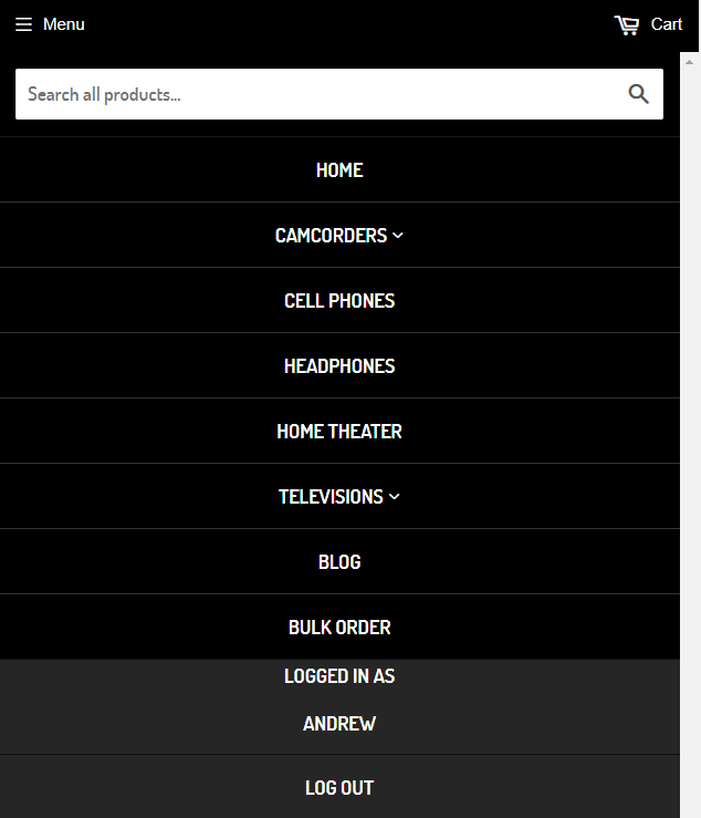 Storefront Menu Not Working On Mobile Devices Devices With Narrow Screen · Issue 952
