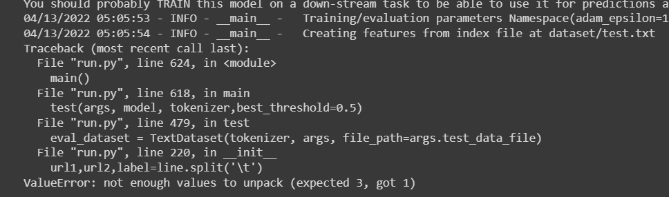 Model Inferencing · Issue #117 · microsoft/CodeBERT · GitHub