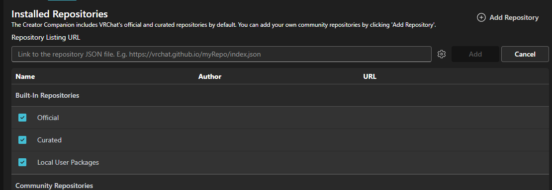 Make it addable to VRC Community Repositories · Issue #87 · rurre/PumkinsAvatarTools · GitHub