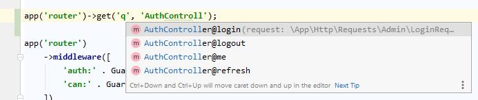 Do not display abstract controllers in route hints · Issue #23 · laravel-idea/plugin · GitHub