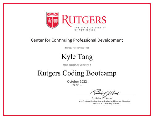 kt946 (Kyle Tang) · GitHub