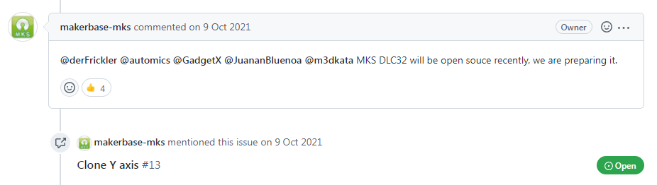 Open Source Firmware · Issue #184 · makerbase-mks/MKS-DLC32 · GitHub