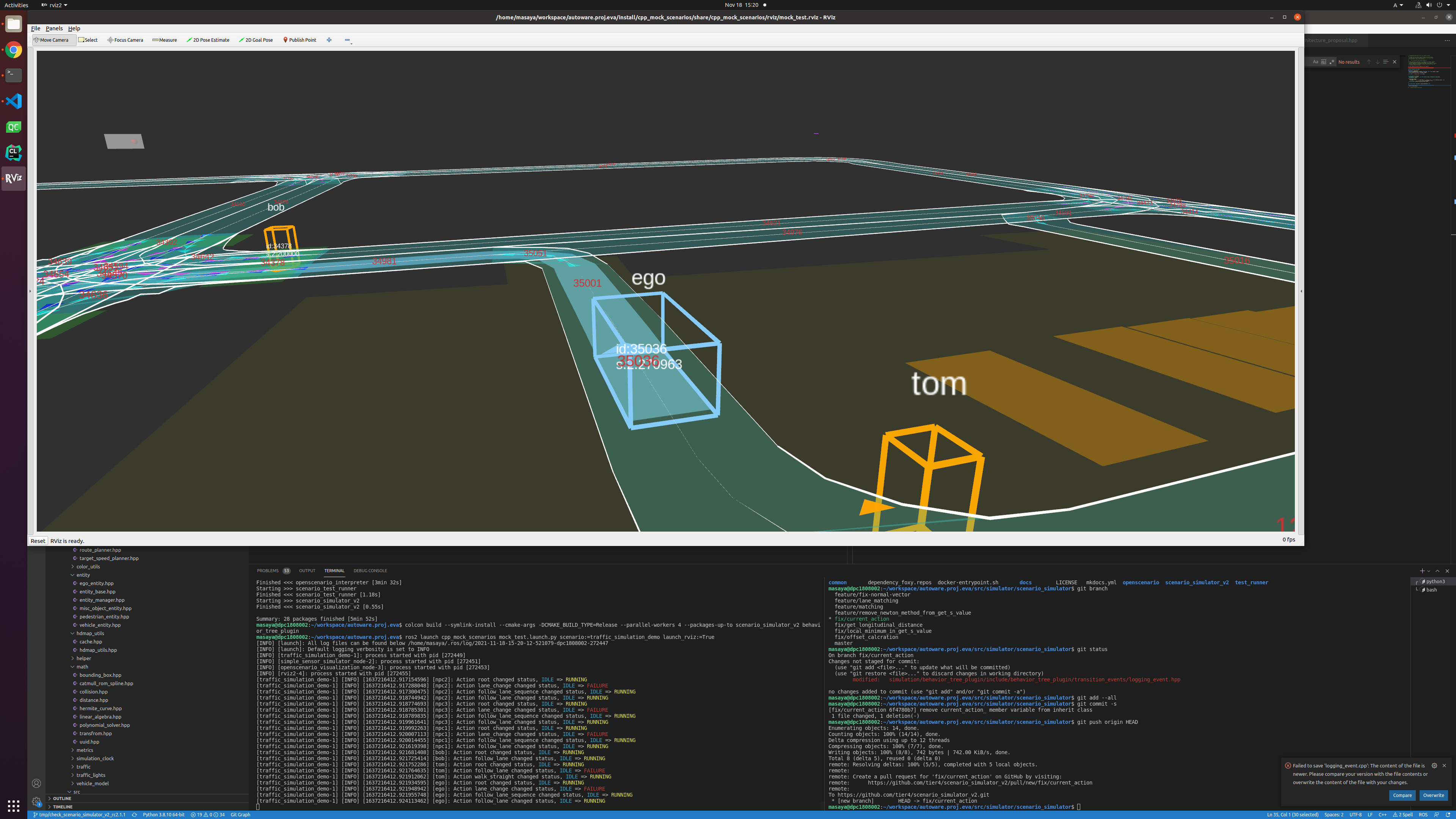 Cannot display current action in rviz. · Issue #615 · tier4/scenario_simulator_v2 · GitHub