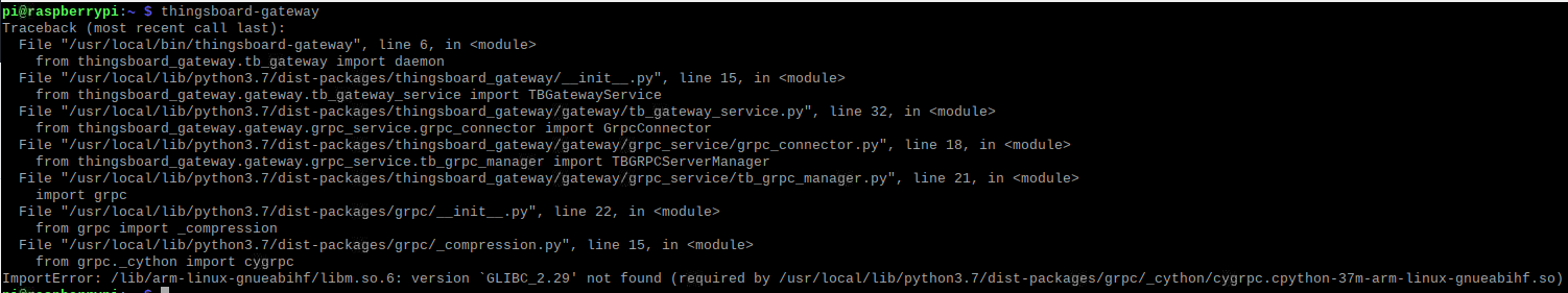 [BUG] version `GLIBC_2.29' not found · Issue #827 · thingsboard/thingsboard-gateway · GitHub