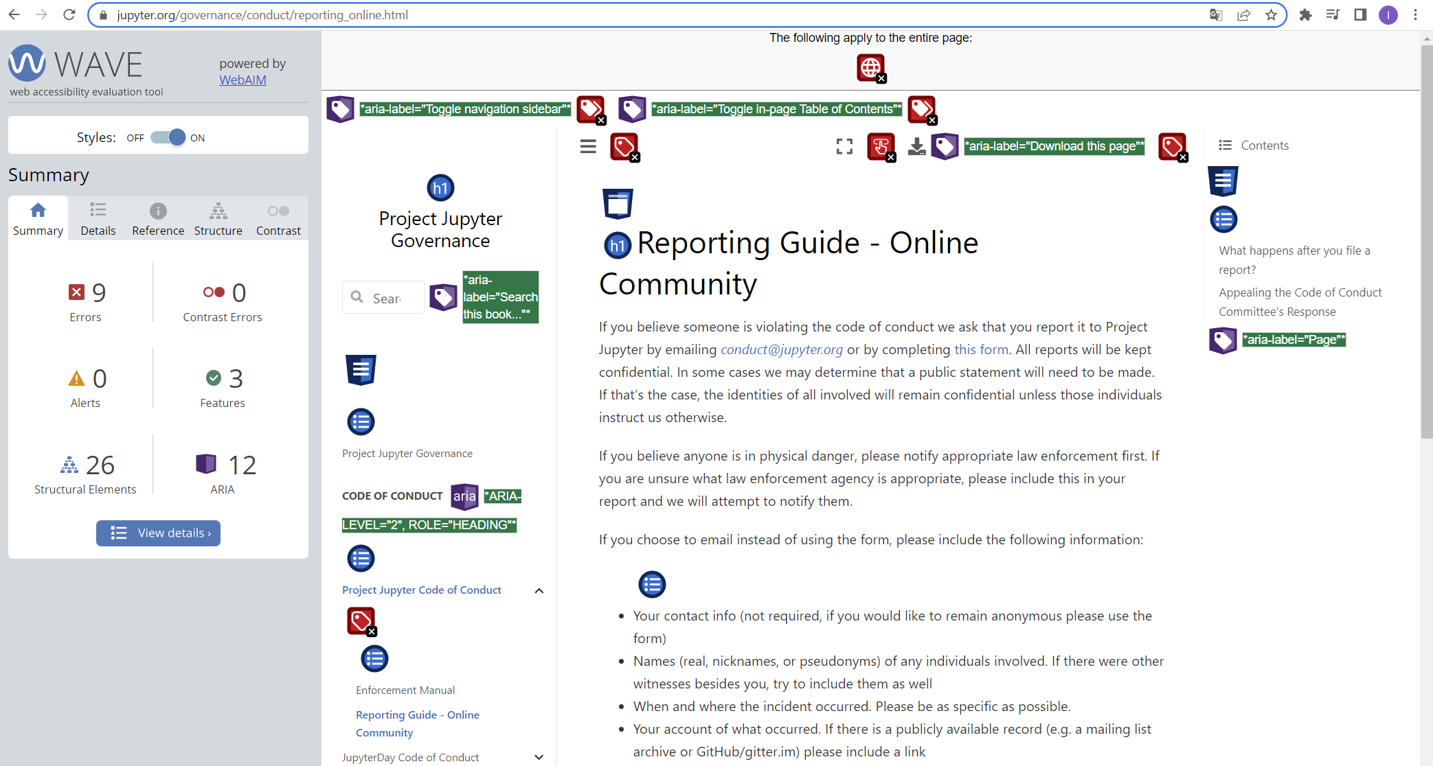 Accessibility: https://jupyter.org/governance/conduct/reporting_online.html · Issue #96 ...