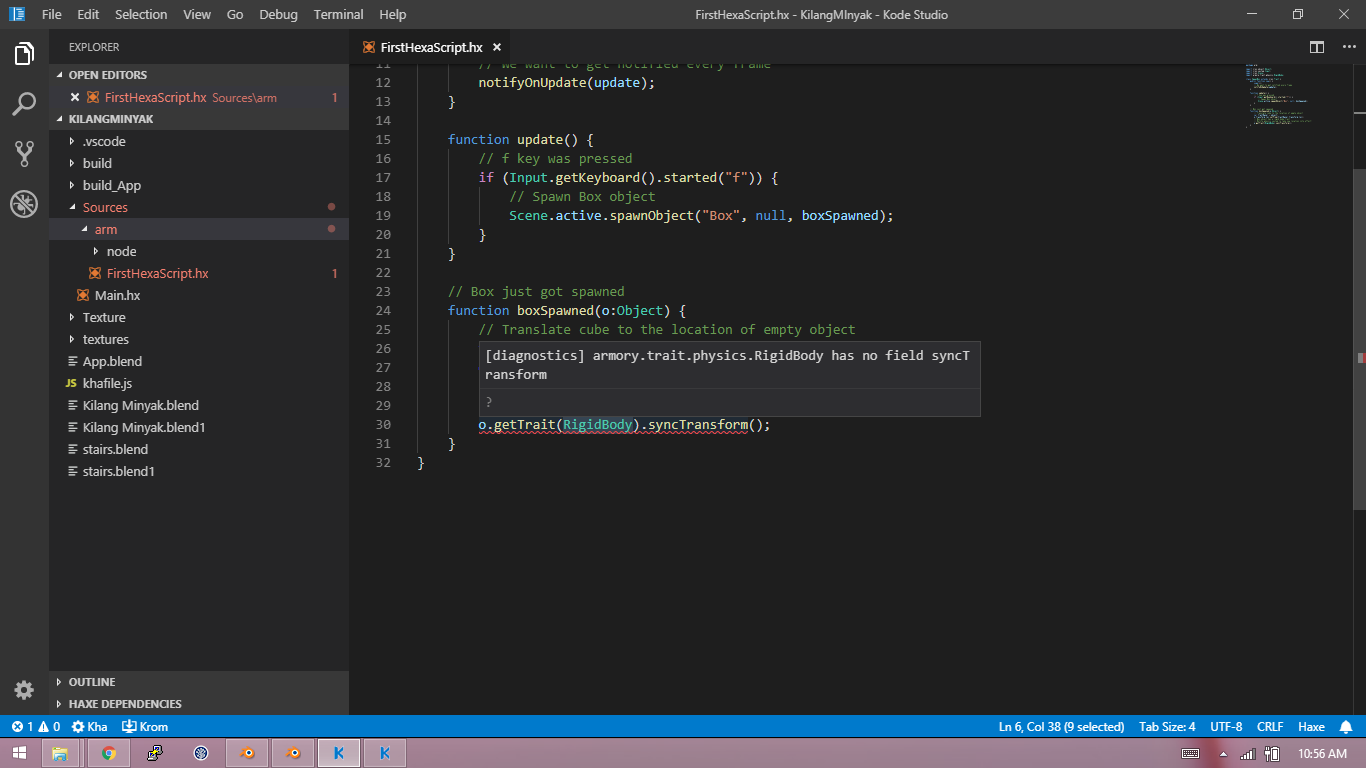 Probably Haxe-Error in the Playground tutorial · Issue #941 · armory3d/armory · GitHub