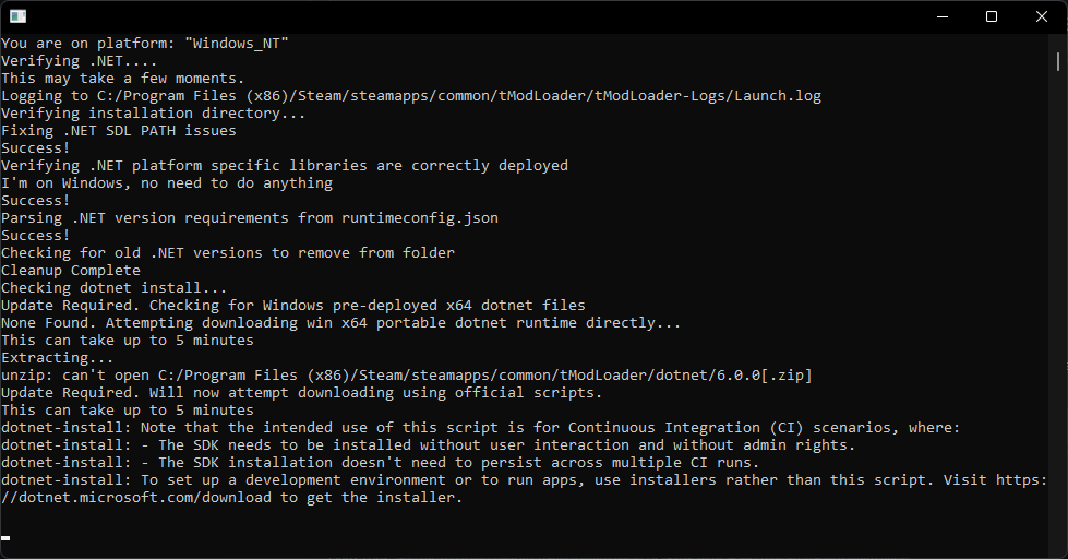 tModLoader doesn't start · Issue #2497 · tModLoader/tModLoader · GitHub