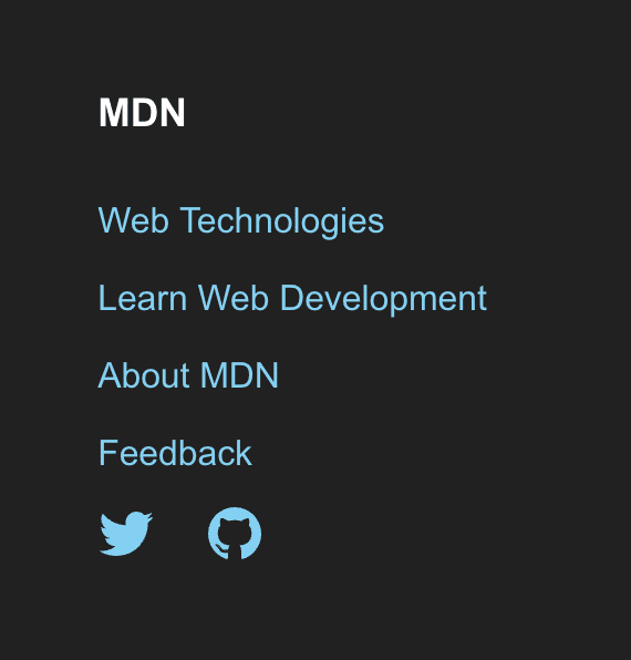 Component: Footer, MDN Web Docs · Issue #74 · mdn/mdn-fiori · GitHub