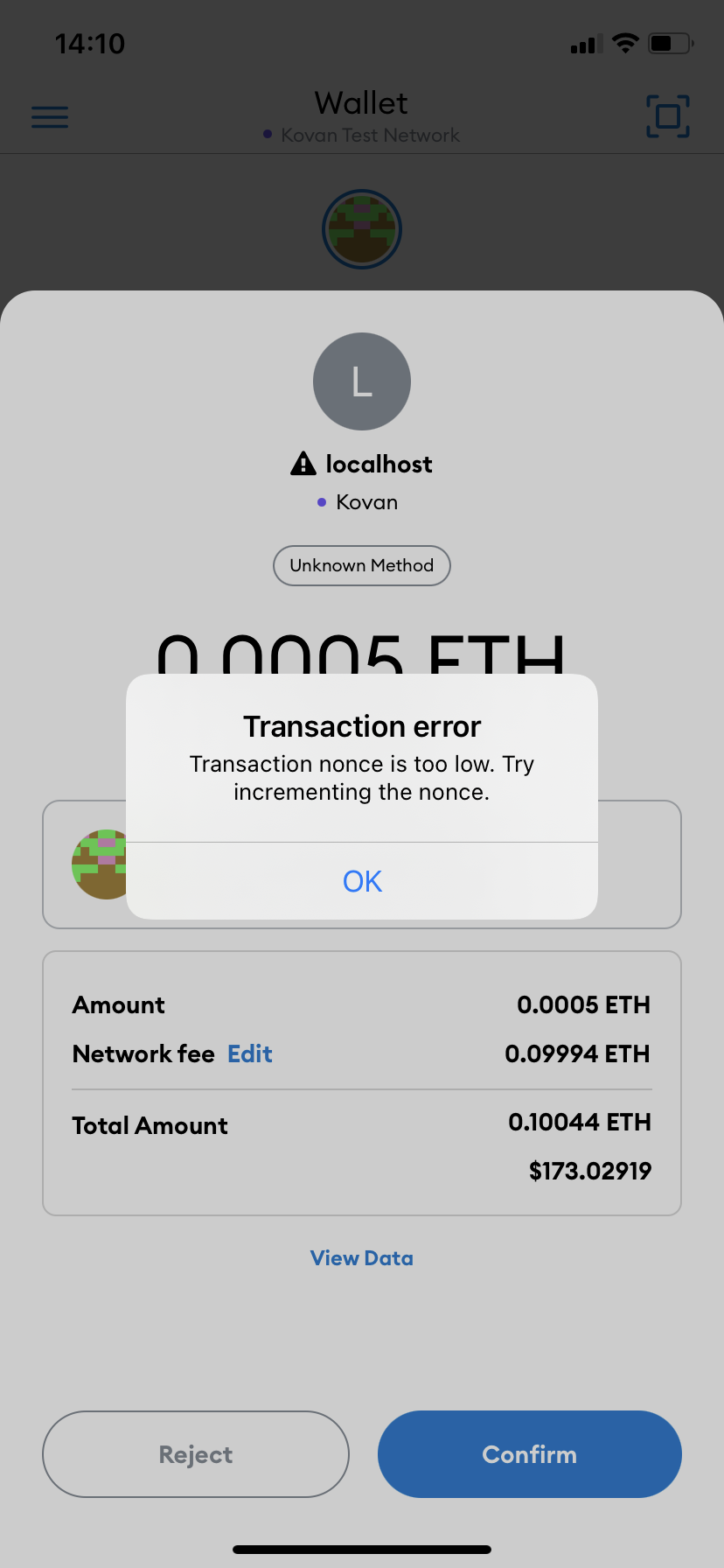 Getting nonce error with Wallet Connect · Issue #10613 · AugurProject/augur · GitHub