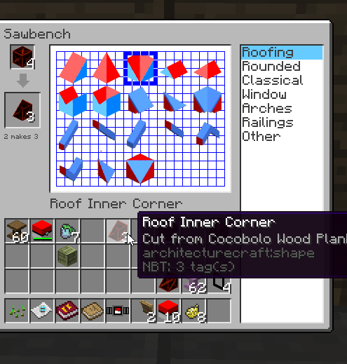 Inner corner block recipe requirment not accurate? · Issue #18 · TridentMC/ArchitectureCraft ...