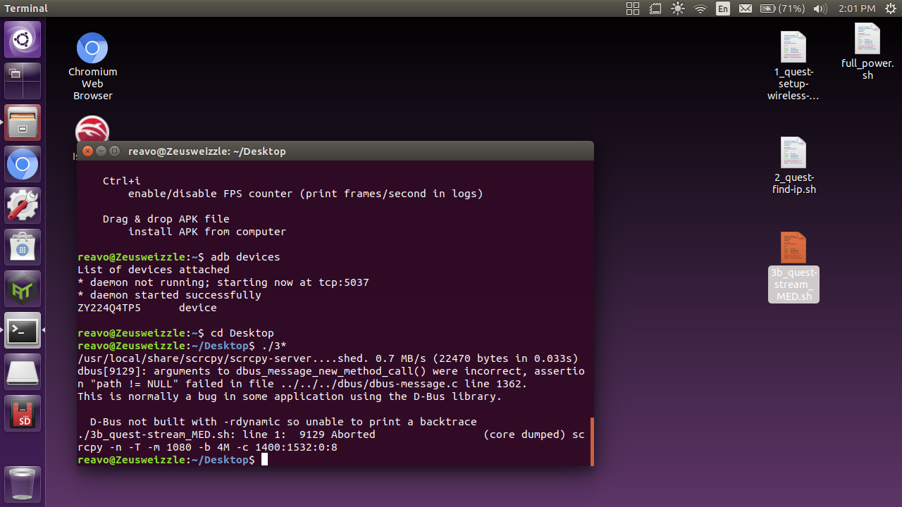 Dbus error, cannot start on ARM64 · Issue #615 · Genymobile/scrcpy · GitHub