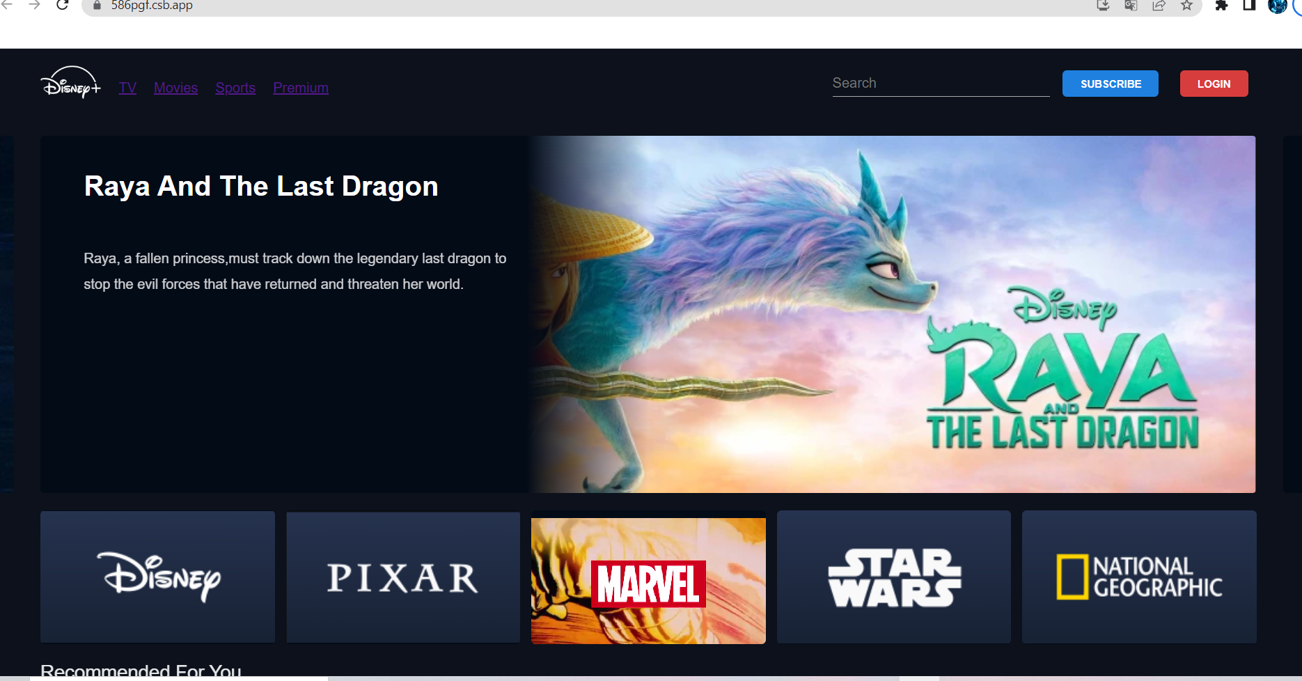 GitHub - flameXpriyanshu/DisneyPlus-Ui-: It has navbar and search field with fine click effect ...