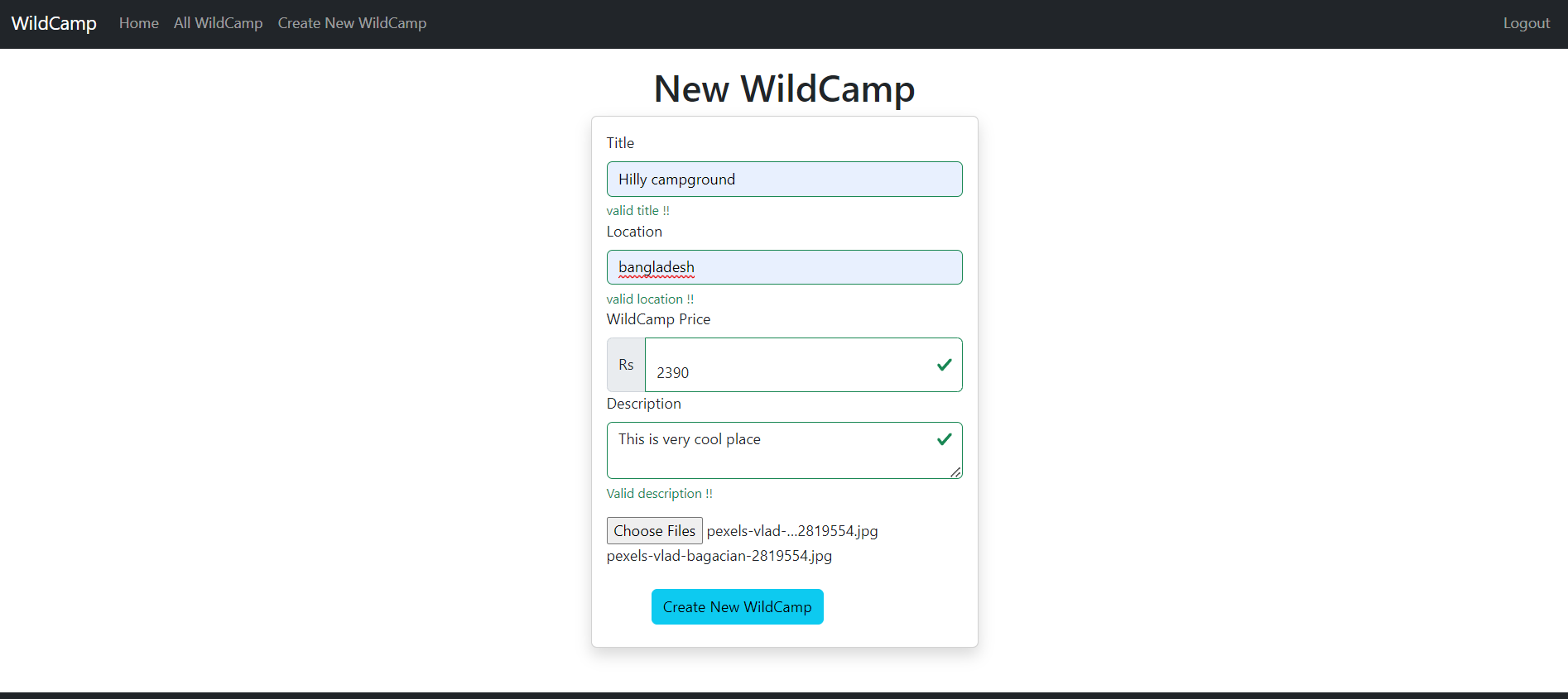 GitHub - amit0117/WildCamp: A camping website helps users to share and gain info about different ...