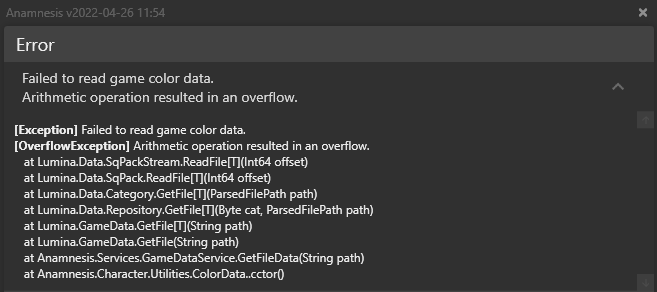 Corrupt Color data file (chara/xls/charamake/human.cmp) · Issue #171 · TexTools/FFXIV_TexTools ...