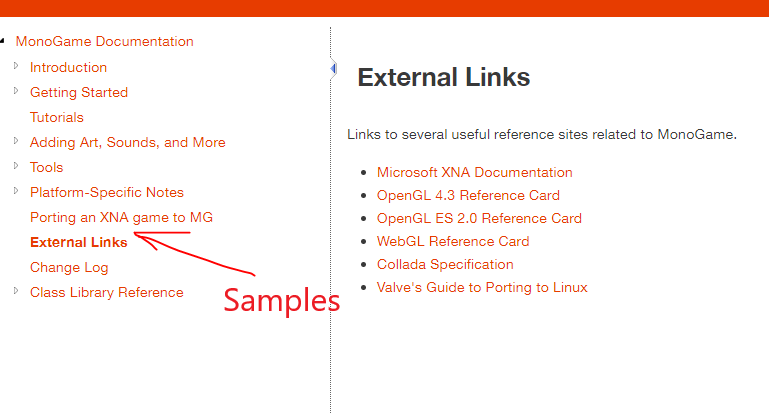 Add Link to Samples in Readme · Issue #7025 · MonoGame/MonoGame · GitHub