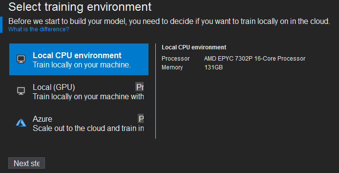 Cannot use local gpu environment for old preview model builder image classification · Issue ...