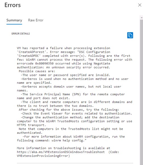 Lab 6 Upgrade and migrate in Windows Server - Deployment Failed · Issue ...