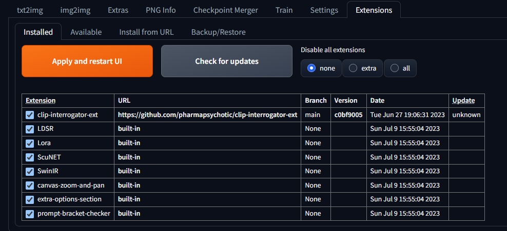 No Interrogator tab · Issue #58 · pharmapsychotic/clip-interrogator-ext · GitHub